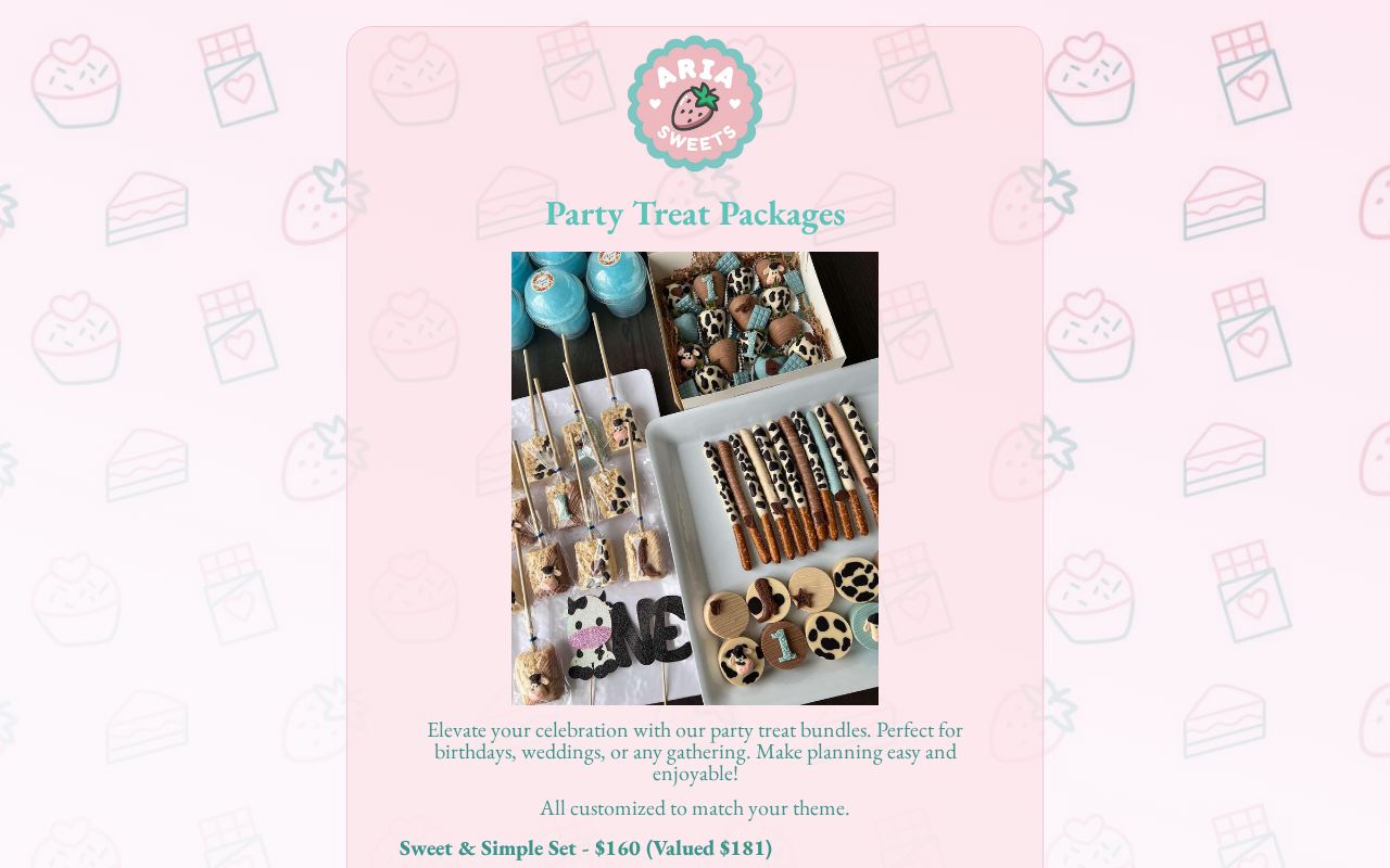 Aria Sweets Party Bundle Prices